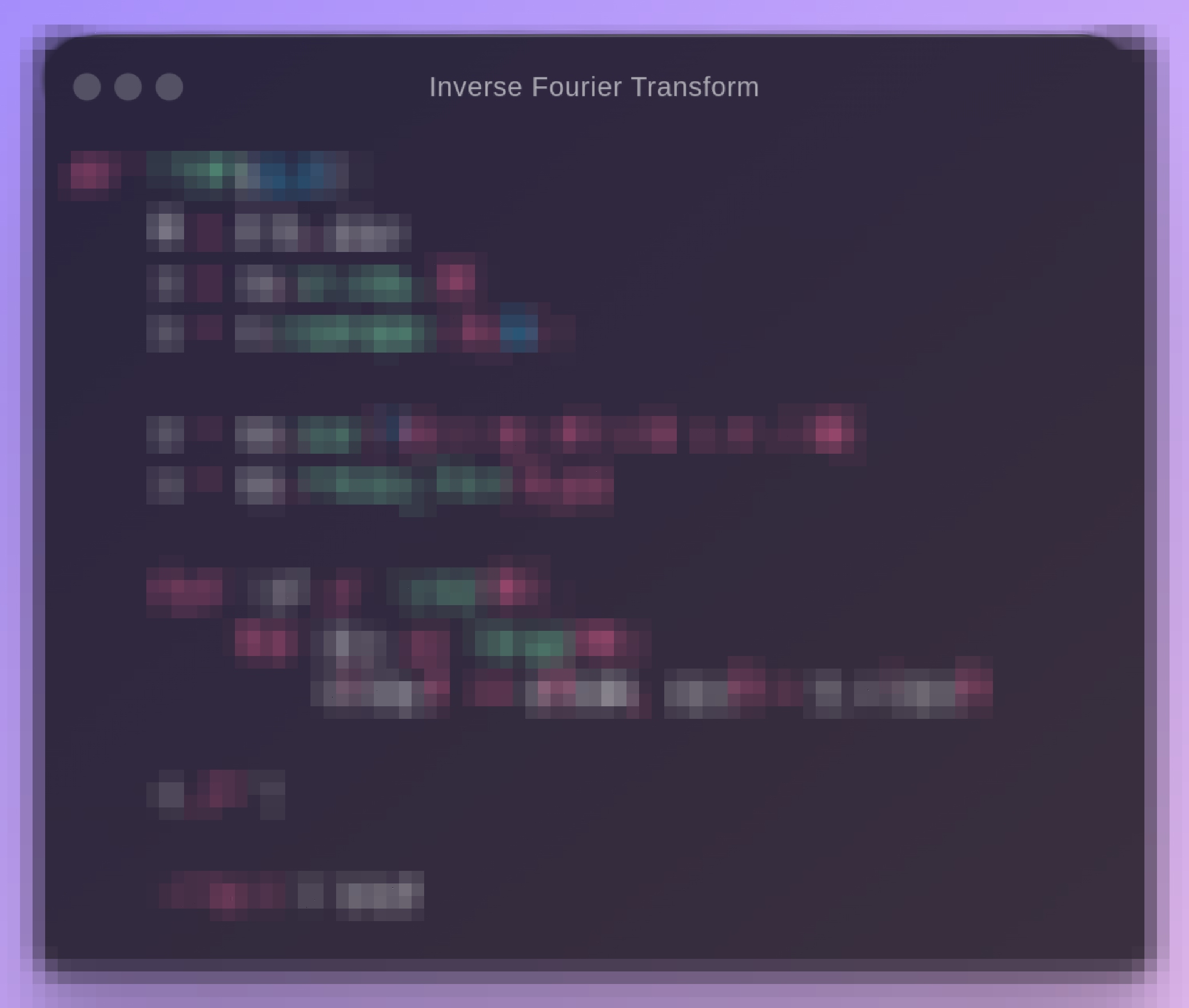 Implementing the Inverse Discrete Fourier Transform in Python Implementing the Inverse Discrete Fourier Transform in Python