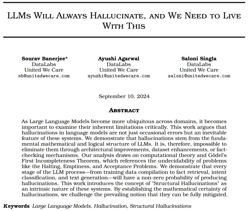 RAI 29/100 - LLMs always hallucinate