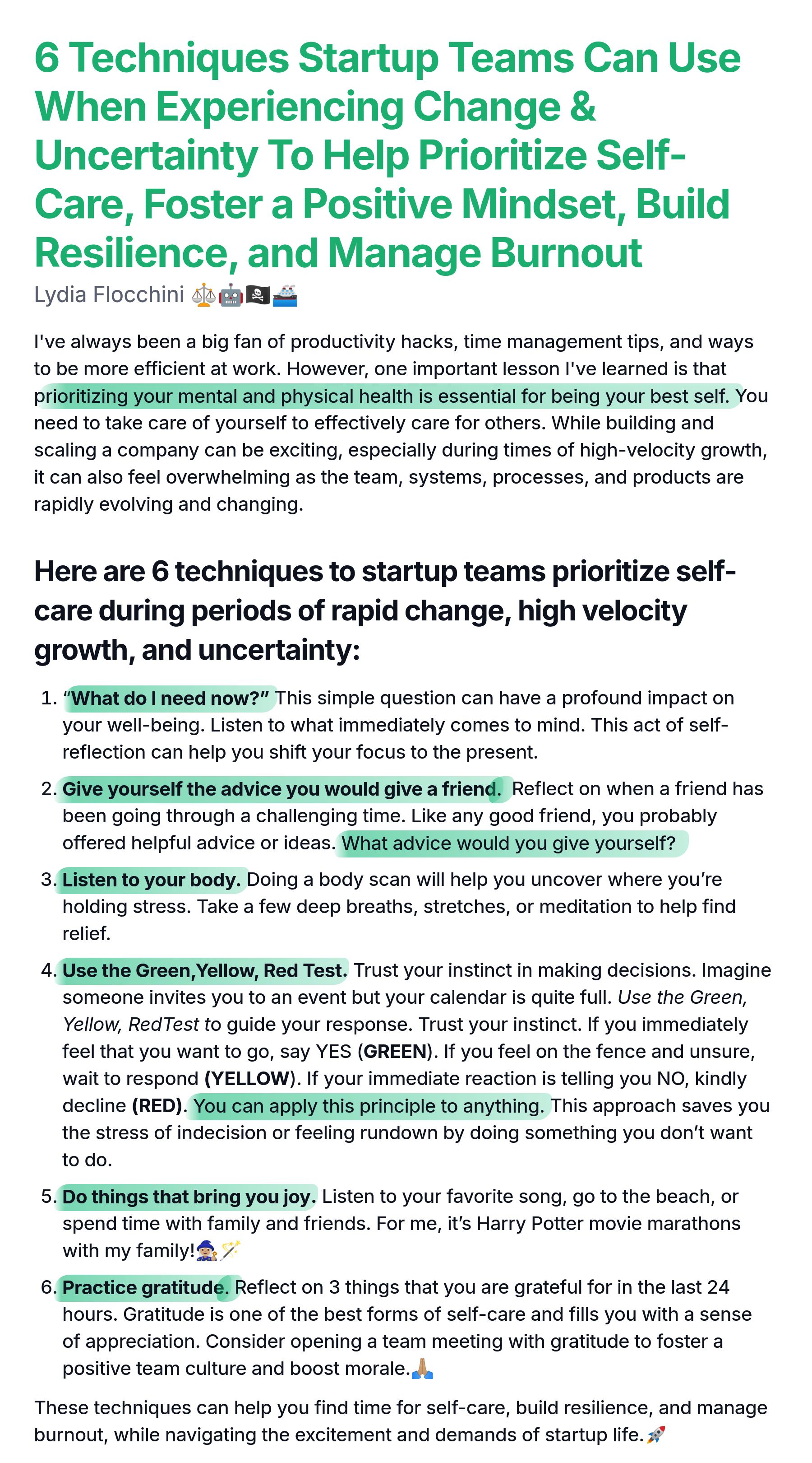 6 Techniques Startup Teams Can Use When Experiencing Change ...